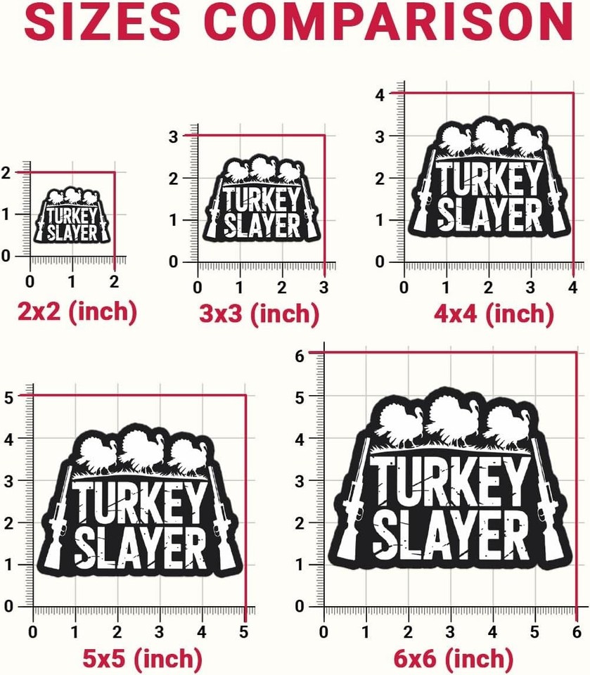 3Pcs Turkey Slayer Sticker Funny Hunting Gift for Hunters and Outdoor ...