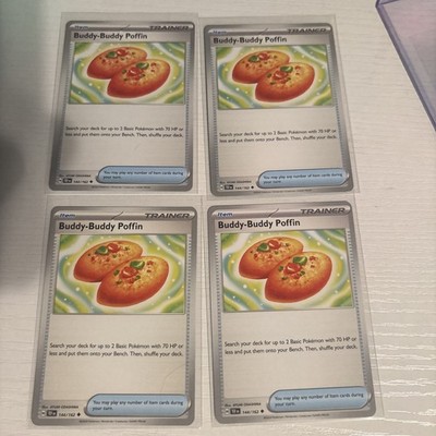 4x Buddy Buddy Puffin 144/162 Temporal Forces Uncommon Pokemon Playset ...