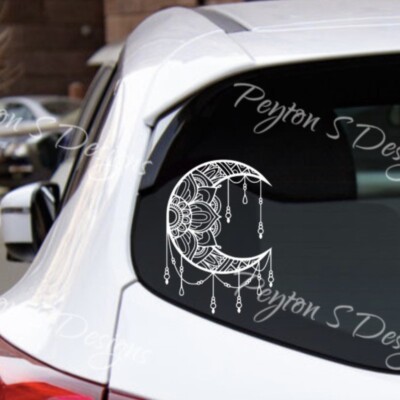 Pretty Moon Mandala Vinyl Decal | Dreamcatcher Decal | eBay