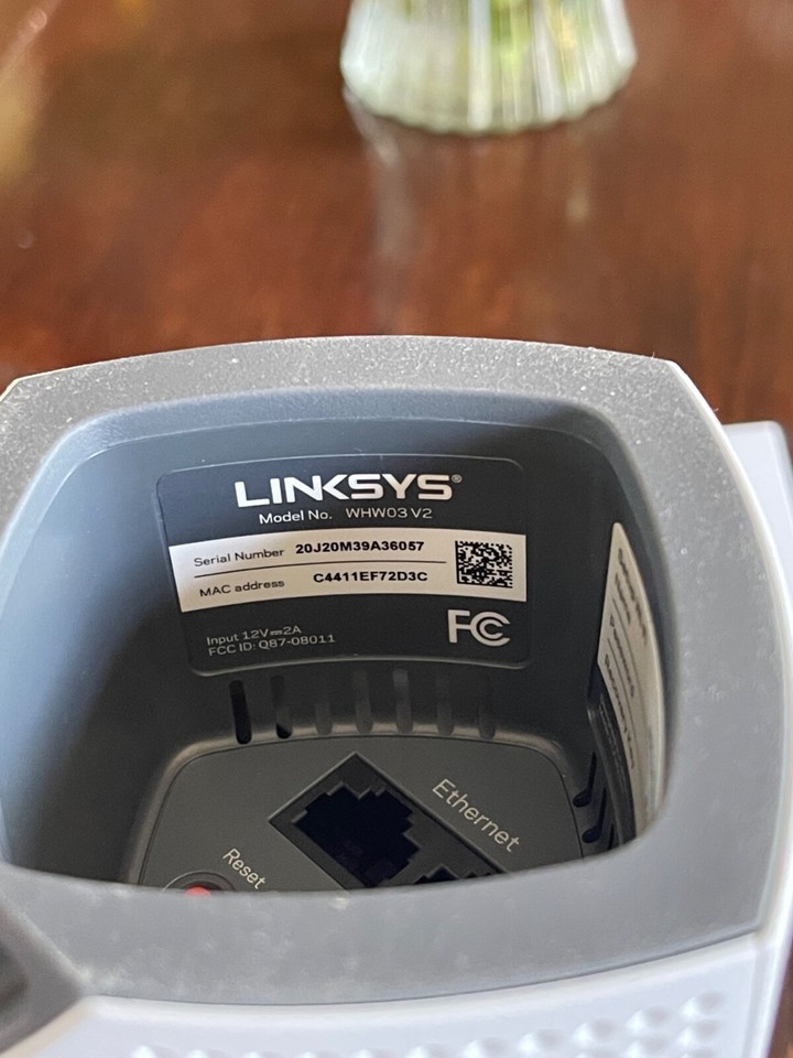 Linksys Velop Mesh WiFi System 7.5" Tower Tri-Band White Router WHW03V2 ...