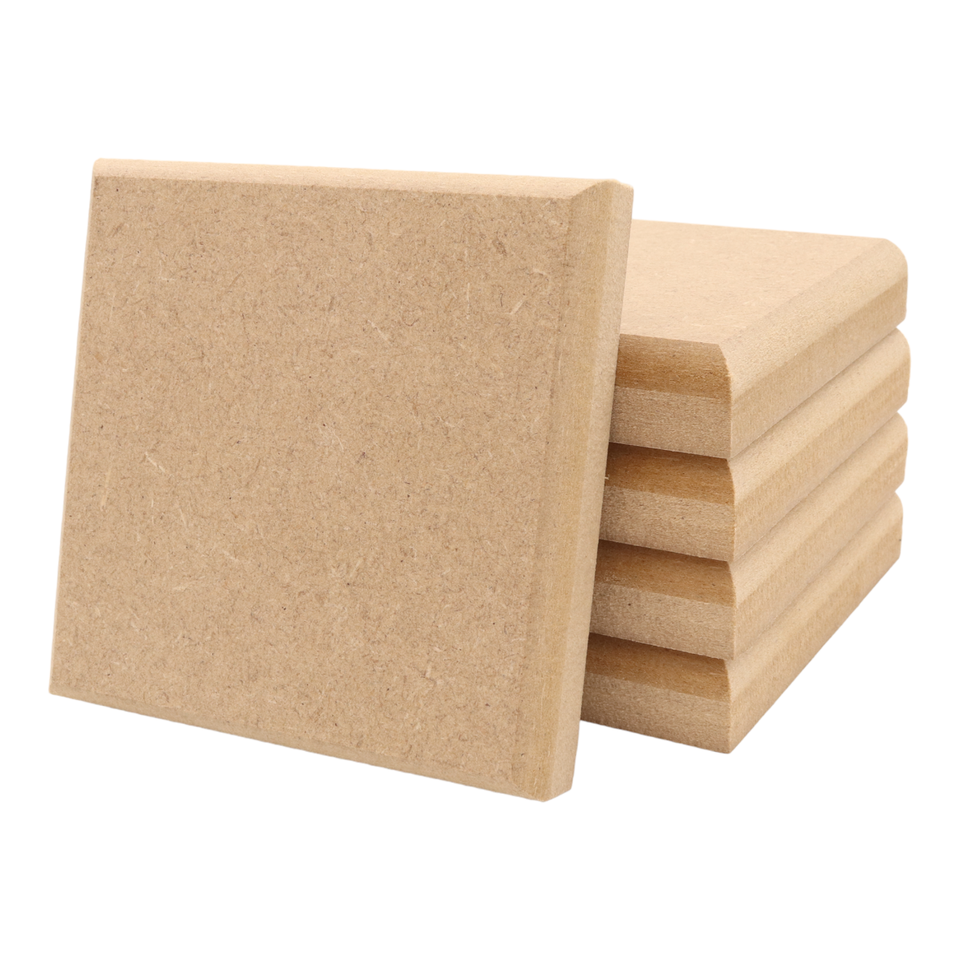 Wooden MDF Square Round Top Edge Blank Craft Shape 10-30cm diameter ...