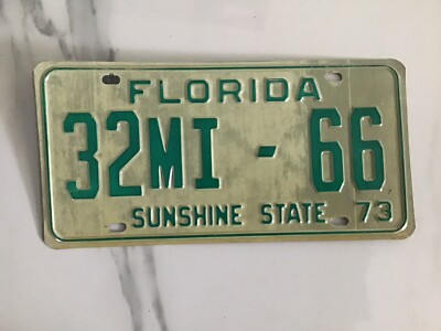 Florida License Plate 1973 Indian River 32-66 | eBay
