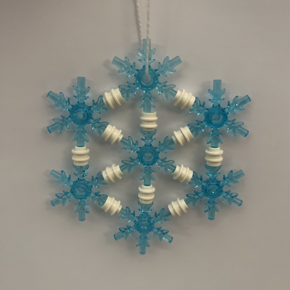 Lego Christmas Snowflake Hanging Ornament Handmade With Genuine ...