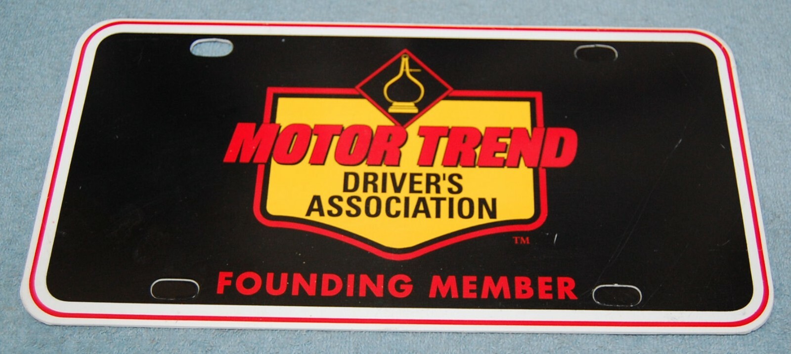 Motor Trend Driver's Association Founding Member License Plate Sign | eBay