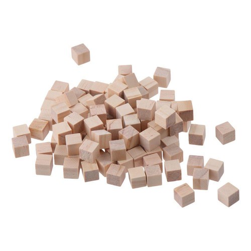300pcs Square Wooden Blocks 1cm Wood Square Blocks for Puzzle Making | eBay