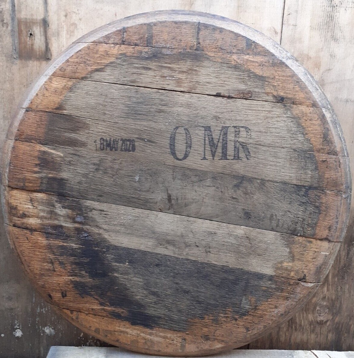 Reclaimed Whisky Cask End, 21" Whiskey barrel lids, oak barrel tops ...