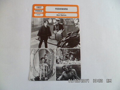 CARTE FICHE CINEMA 1937 YOSHIWARA Pierre Richard Willm Michiko Tanaka ...
