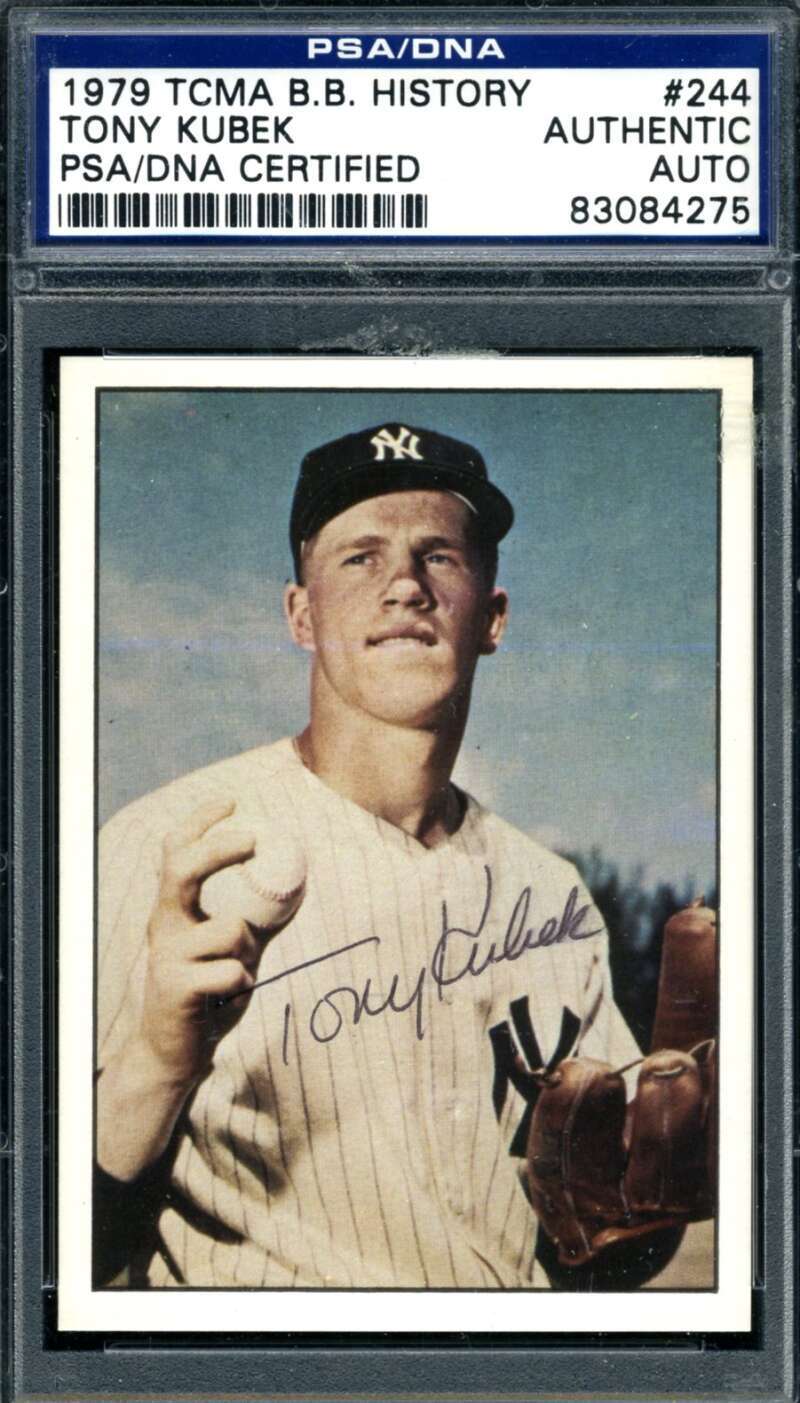 Tony Kubek PSA DNA Signed 1979 TCMA Baseball History Series Autograph ...