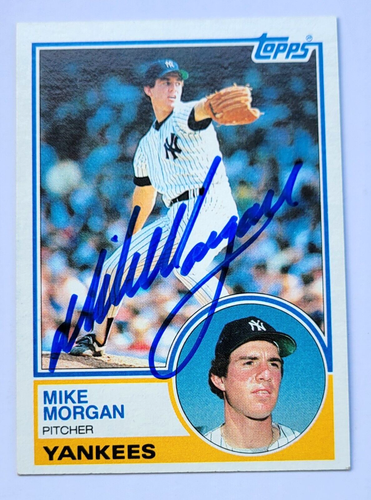 MIKE MORGAN Signed 1983 Topps #203 New York Yankees Card Autograph | eBay