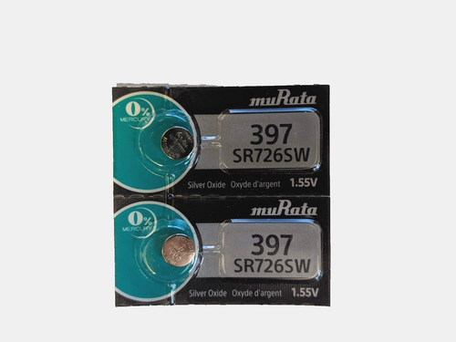 2 Murata (formerly Sony) 397 SR726SW Silver Oxide Watch Batteries 1.55V ...