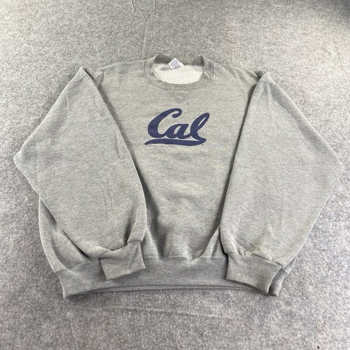 Vintage 90s UC Berkeley Cal Pullover Crewneck Sweater College Gray Size ...