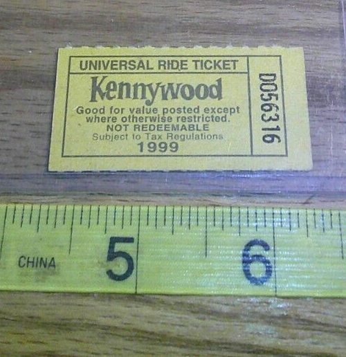 vintage lot ride tickets 1999 Kennywood Amusement Park Pennsylvania | eBay