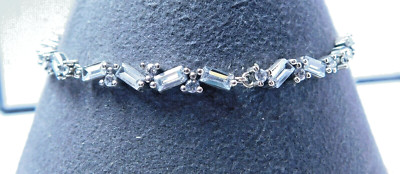 Authentic Pandora Bracelet, Silver Glacial Beauty Slider #597558CZ-2 | eBay