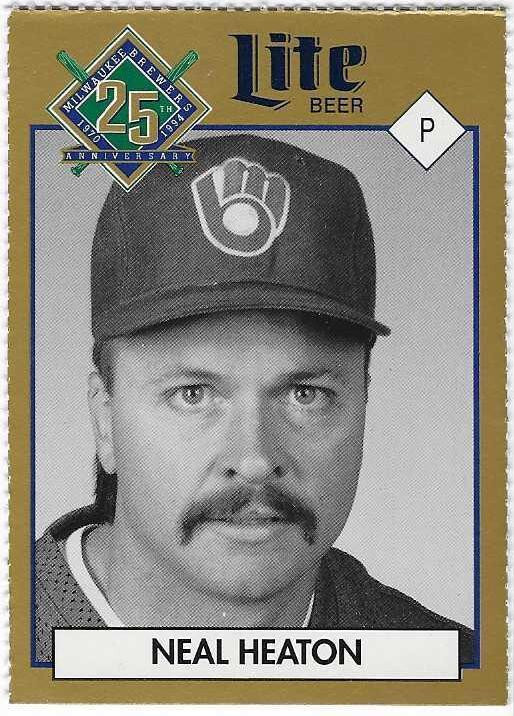 NEAL HEATON 1994 MILWAUKEE BREWERS MILLER BREWING **FREE SHIPPING** | eBay