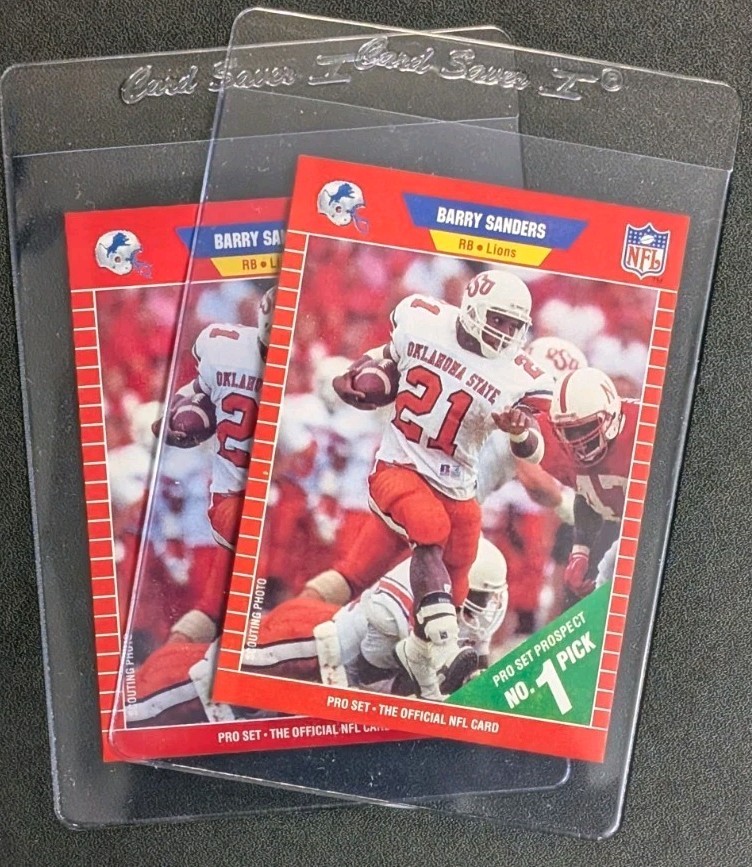 1989 Pro Set BARRY SANDERS RC + 1 in 200 Chance at 1989 Score SANDERS ...