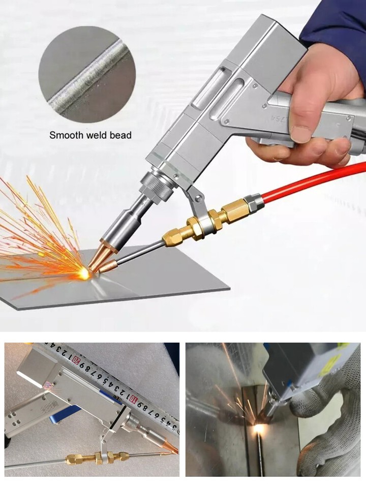 Handheld Metal Stainless Steel Aluminum laser welding gun head with ...