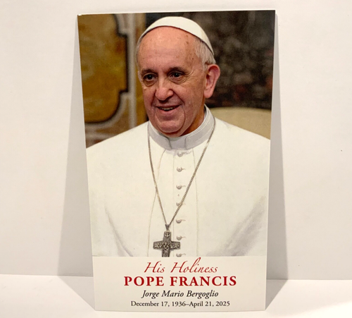 Pope Francis Memorial Card Prayer Card Remembrance 5” H | eBay