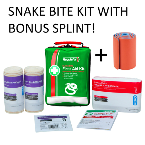 Aero Regulator Snake Bite Kit with Bonus Splint! Hiking, caravan, car ...