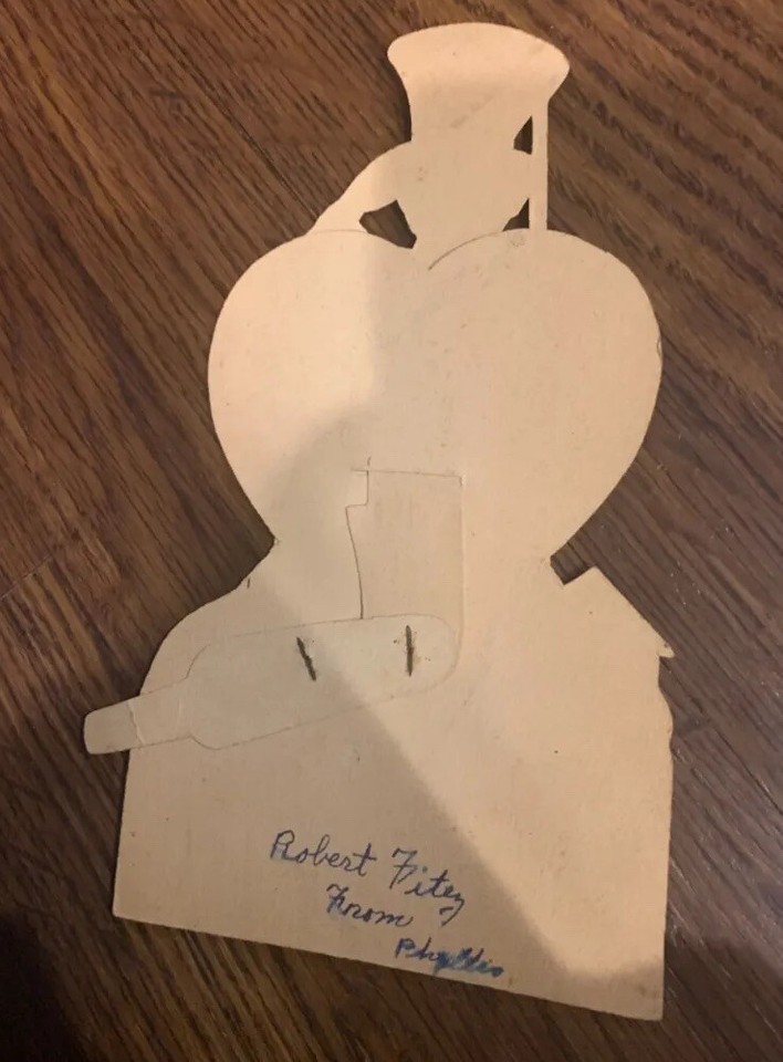 Antique Valentine's Day Die-Cut Mechanical Card- Pay Attention Your My ...