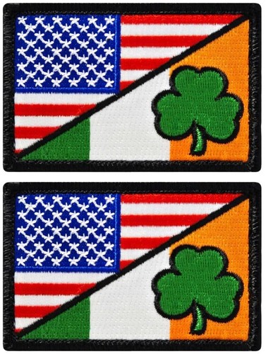 American Flag / Ireland Irish Flag Clover Patch | 2PC iron on or Sew 3"x2" | eBay