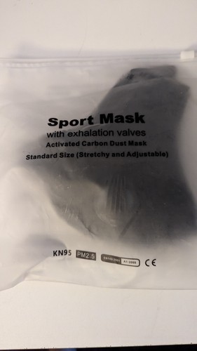 Sport Mask With Exhalation Valves- Black | eBay