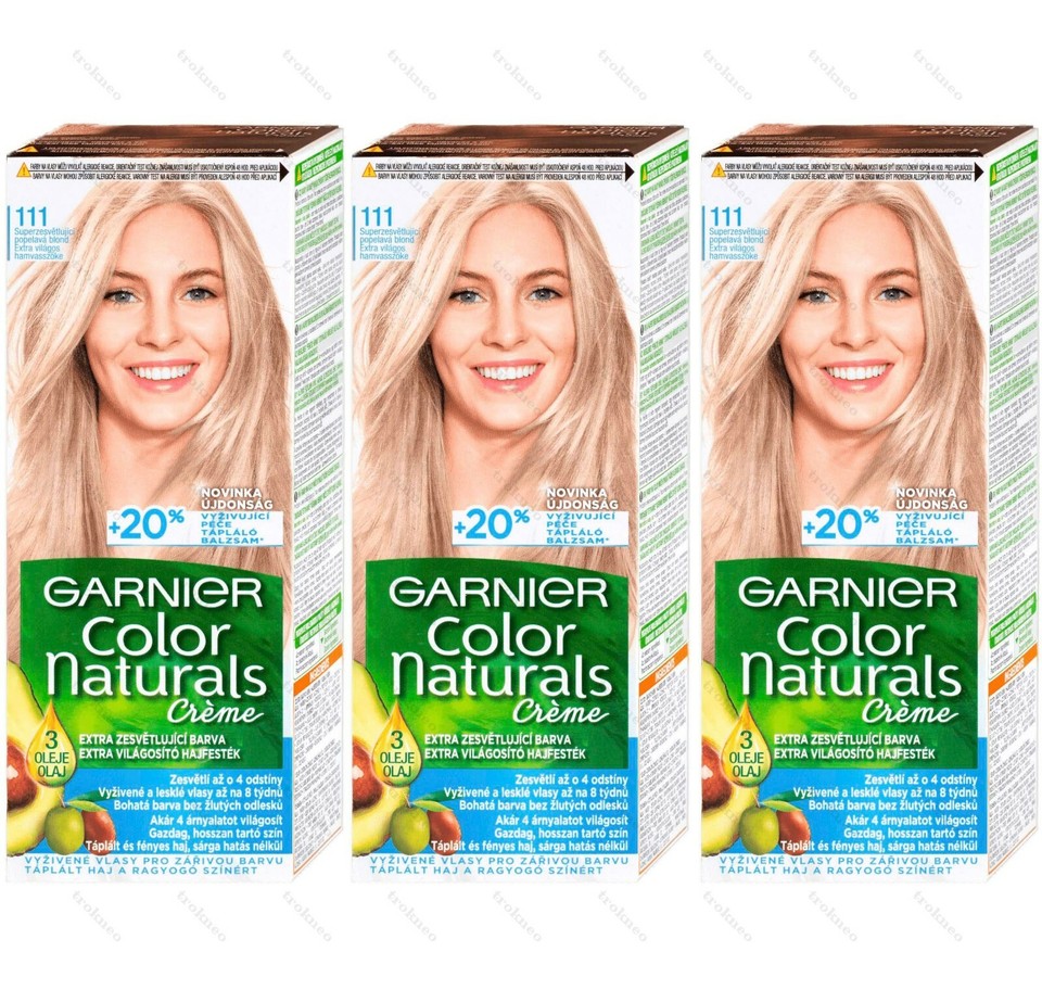 3pcs Garnier Color Naturals 111 Extra Light Ash Blonde Color hair | eBay