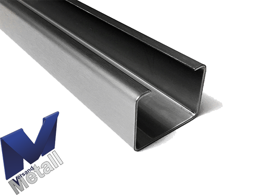 C-Profil aus 2mm Edelstahl C-Schiene d=9 mm Führungsschiene 1.4301 V2A ...