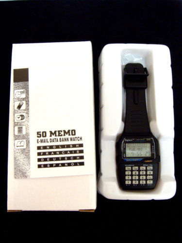 Data Bank Calculator 50 Memory Smart Watch | eBay