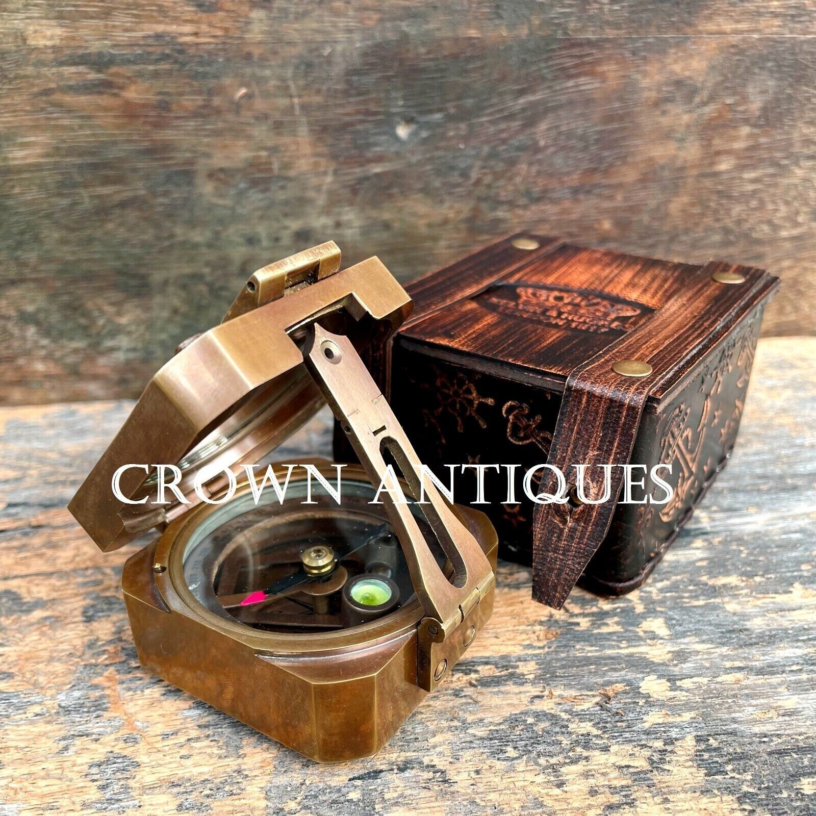 Remarkable Brass 1917Brunton Antique Kelvin & Hughes Compass With Case ...