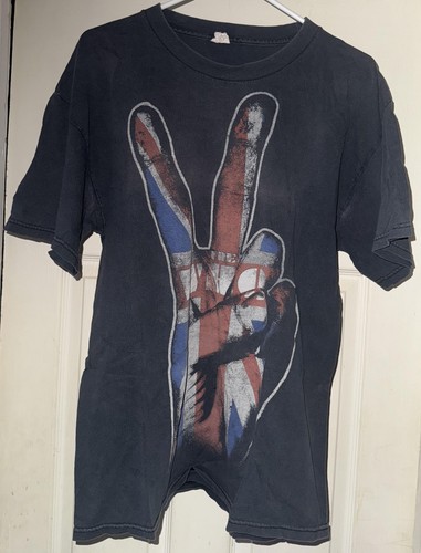 The Who Band T-Shirt Mens Size Medium Peace Sign Union Jack Graphic on ...