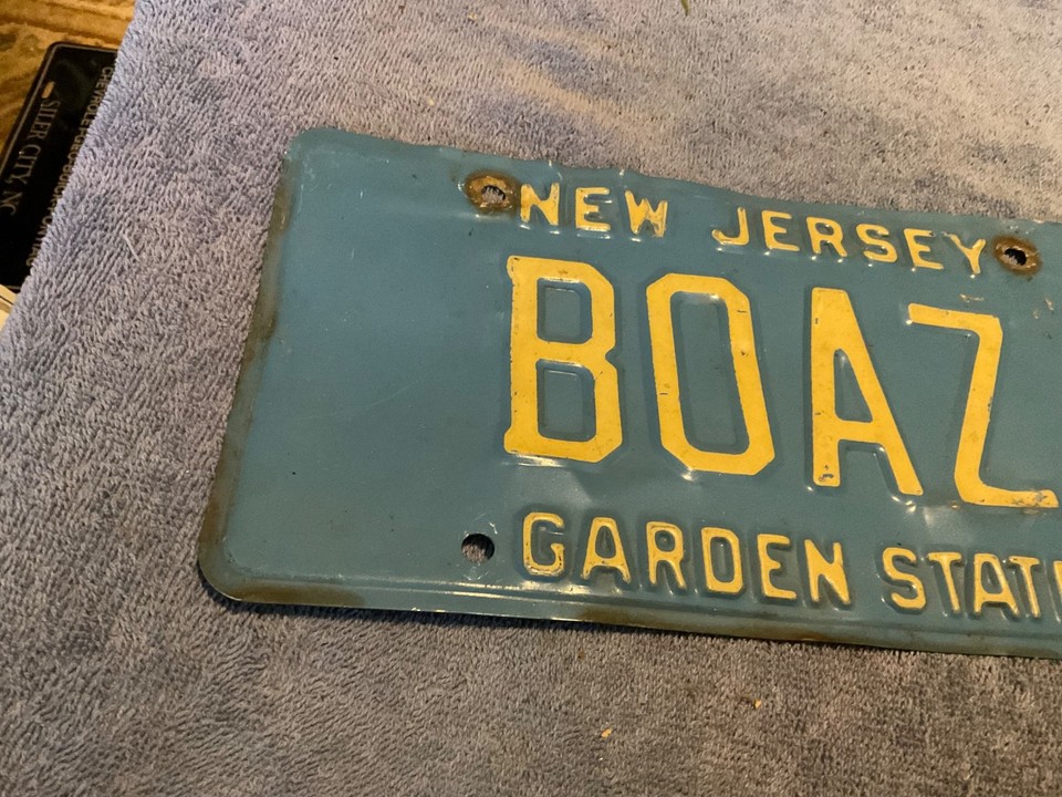 1979 Base New Jersey Vanity License Plate Personalized BOAZ "Garden ...