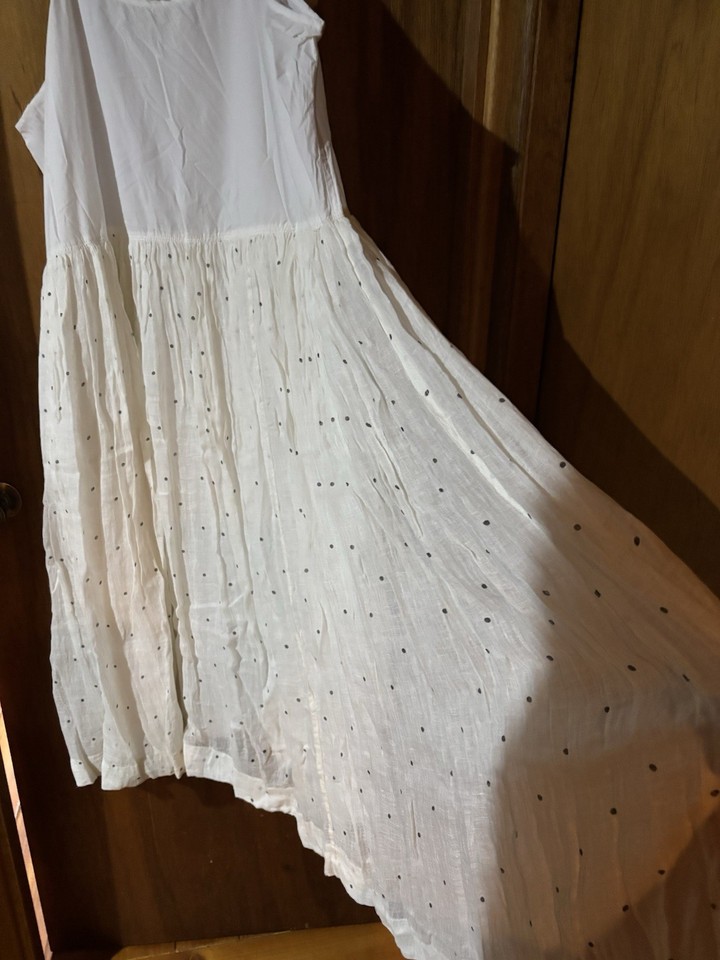 Meg By Design - Linen - High Tea Slip Dress - Cream Polka Dot - BNWT ...