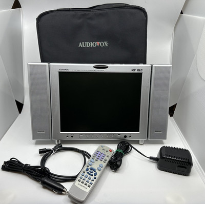 Audiovox Portable 12" LCD TV with DVD Player w/ Case & Remote & Cables ...