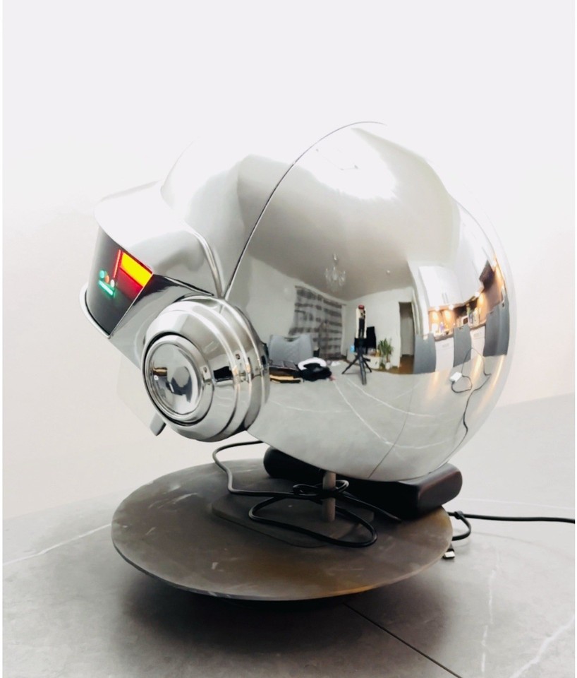 Daft Punk Mirror Shine Silver Full LED DJ Helmet Thomas Helm | eBay UK