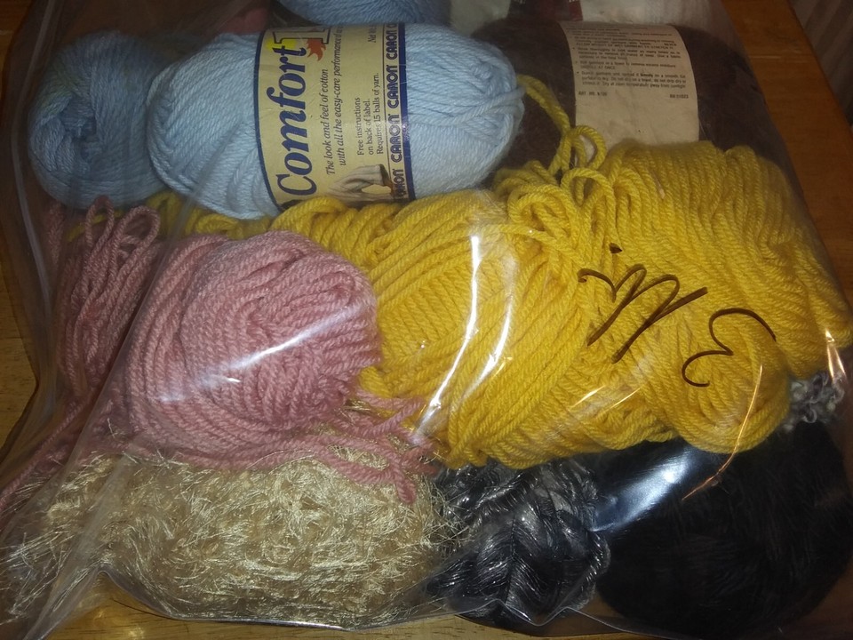 5 pounds Yarn Lot Sugar and Cream/ Caron/Wintuk plus Used Skeins not ...