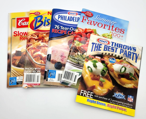 Recipe Booklets Cambells Bisquick Philadelphia Betty Crocker Kraft ...