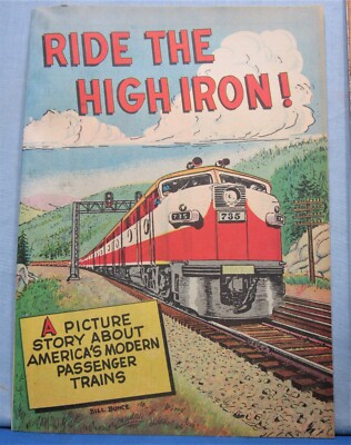 1955 Railroad Conductor Comic Book "Ride the High Iron" 16 Page Depot ...