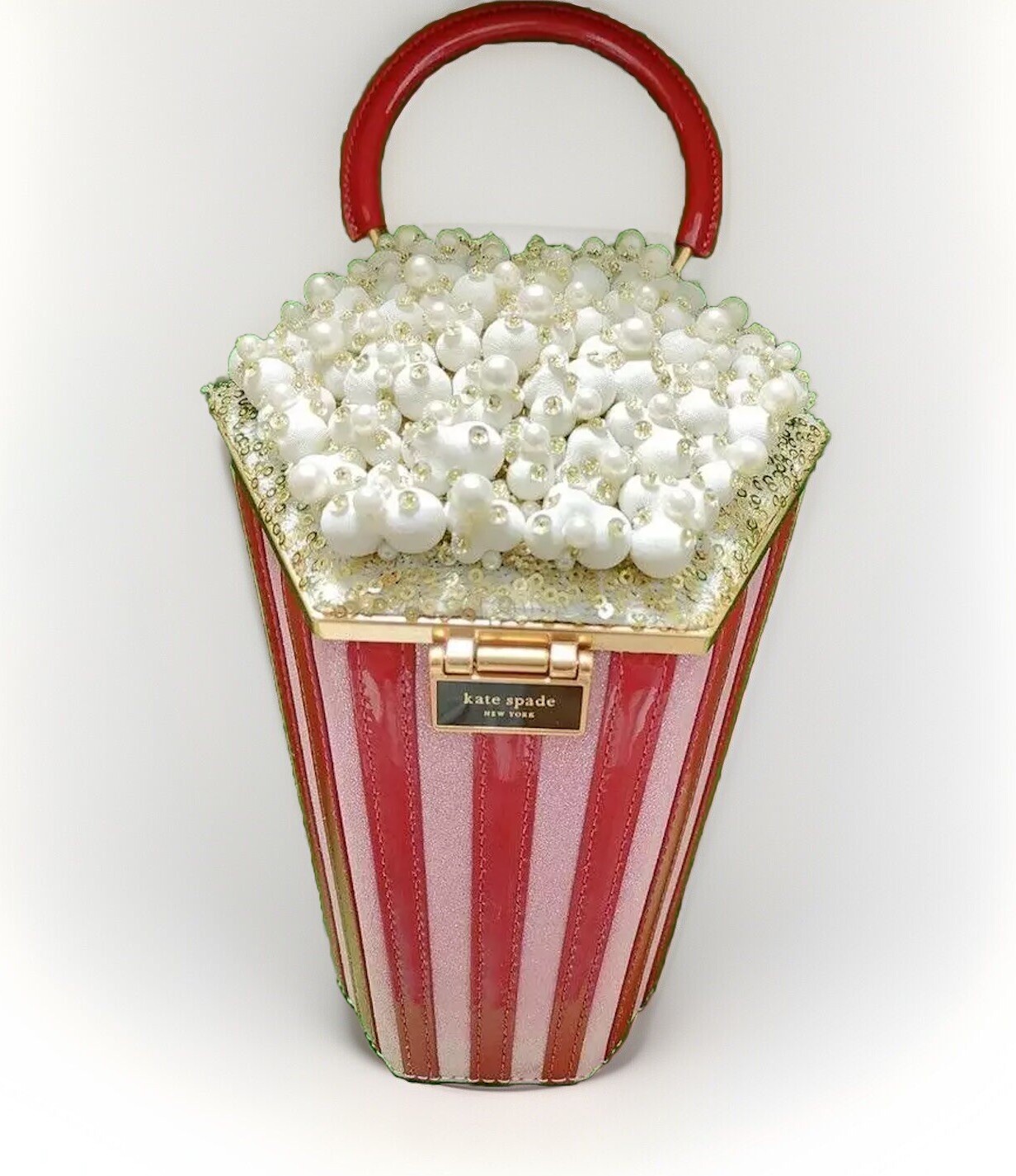 Kate Spade What's Popping Suede Patent Leather 3D Popcorn Handbag ...