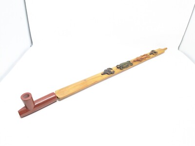 28" Pictorial STANDING ROCK Tobacco Pipe SIOUX Effigy Catlinite NATIVE ...