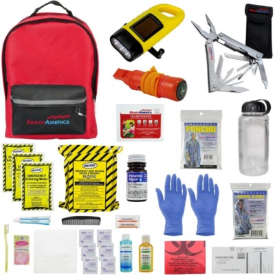 72 Hour Deluxe Emergency Kit 1-Person 3-Day Backpack First Aid Kit ...