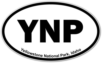 Yellowstone National Park Idaho USA Oval Car Bumper Window Sticker ...