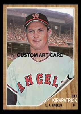 Ed Kirkpatrick Los Angeles Angels 1962 Custom Made Baseball Art Card | eBay