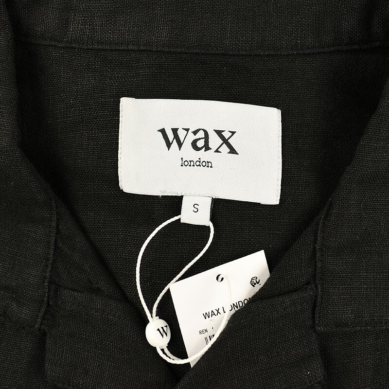 WAX LONDON Mens Black REN Heavy Linen Short Sleeve Shirt SMALL NWT | eBay