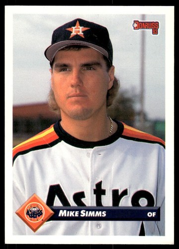 1993 Donruss Baseball Card Mike Simms Houston Astros #32 | eBay