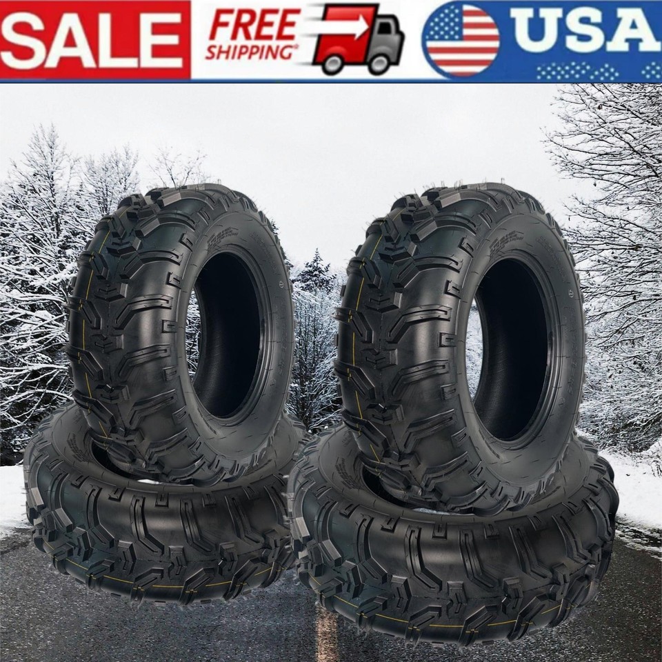 Set 4 ATV Tires 24x8-12 24x8x12 Front & 24x10-11 24x10x11 Rear 4PR All ...