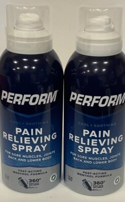 PERFORM Pain Relieving fast acting Spray Muscles ,Back, joints 4 oz (2 ...