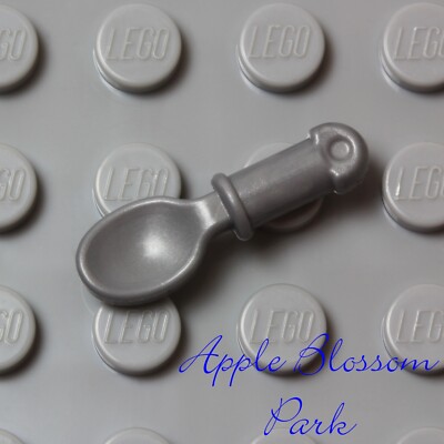 NEW Lego Flat Silver Minifig SPOON - Dark Gray Minifigure Soup Food ...