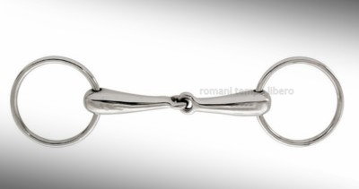 FILETTO AD ANELLI IN ACCIAIO INOX CON CANNONI PIENI DA MM. 21 SNAFFLE BIT SOLID | eBay