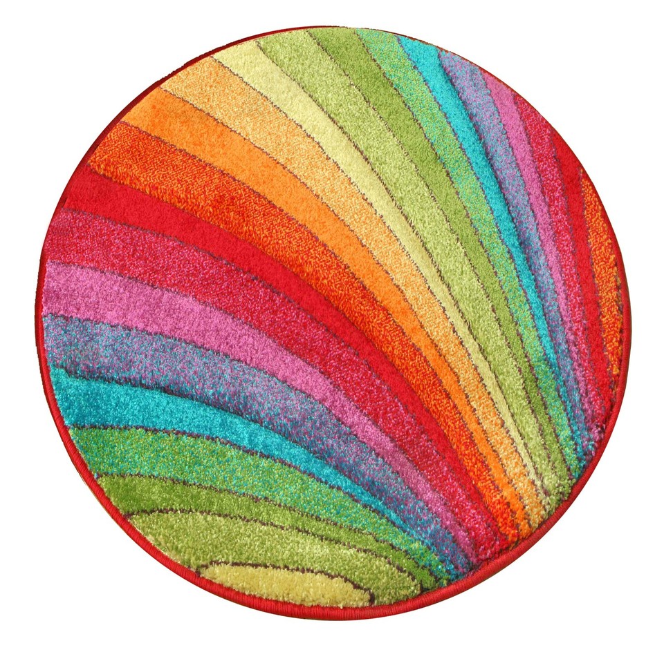 Multi Coloured Rugs Runners Carpet Rainbow Design Mat Hand Carved ...