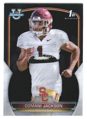 2022 Bowman Chrome U Football Domani Jackson 1st USC Trojans #91 | eBay